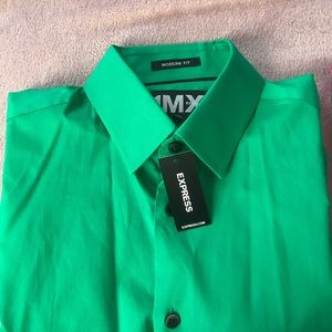 Express | Shirts | Ml Express Mens Dress Shirt In Green Color | Poshmark